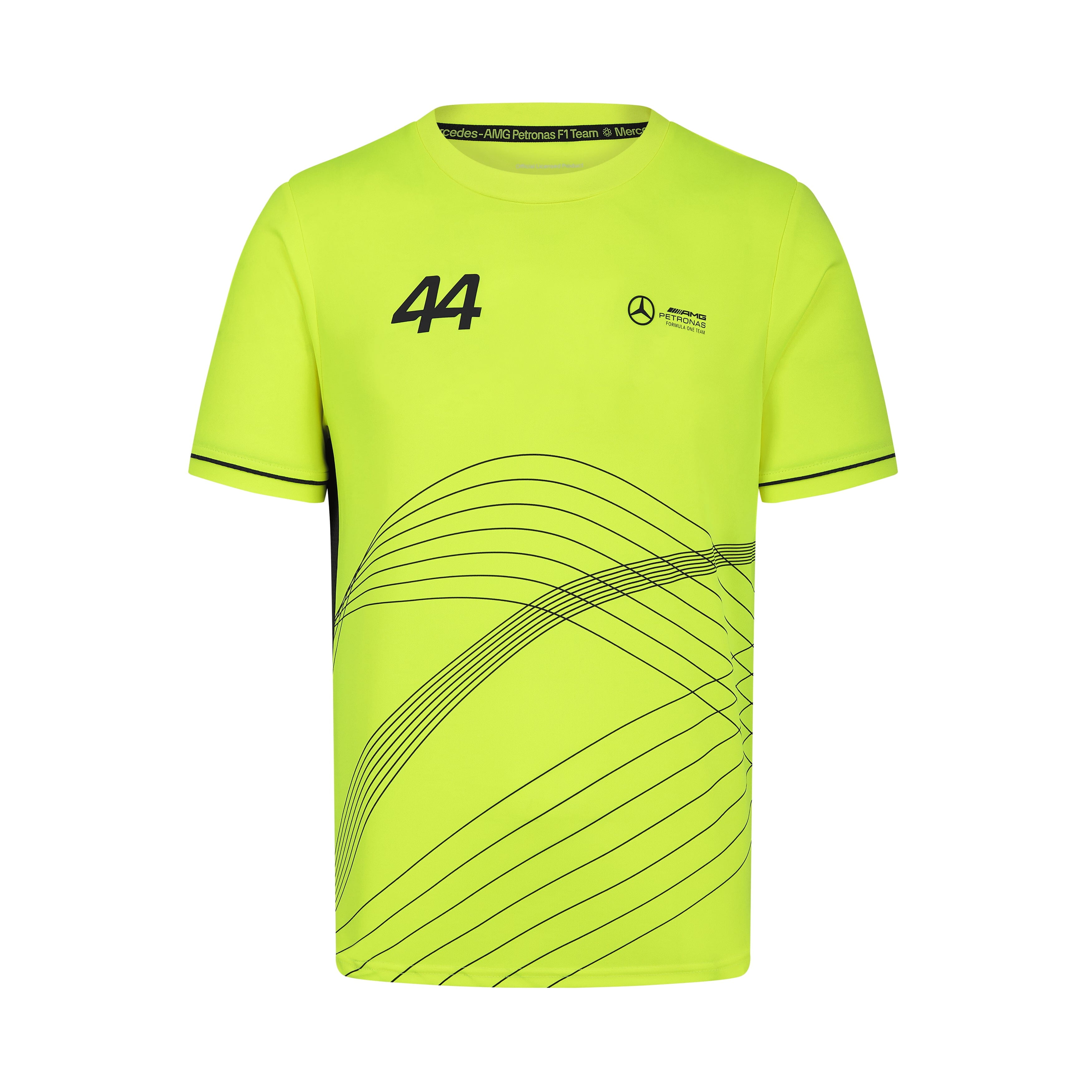Mercedes Amg Petronas F1 Mens Lewis Hamilton Sportswear Yellow T-Shirt ...