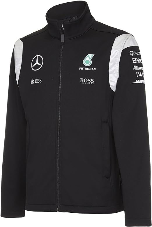 Mercedes-Amg Petronas F1 Team Men Softshell Black Jacket 2016 - Walmart.com