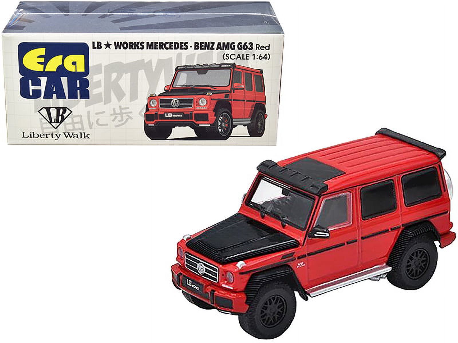 Mercedes-Benz AMG G63 LB Works Wagon Red with Carbon Hood 1/64 Diecast ...