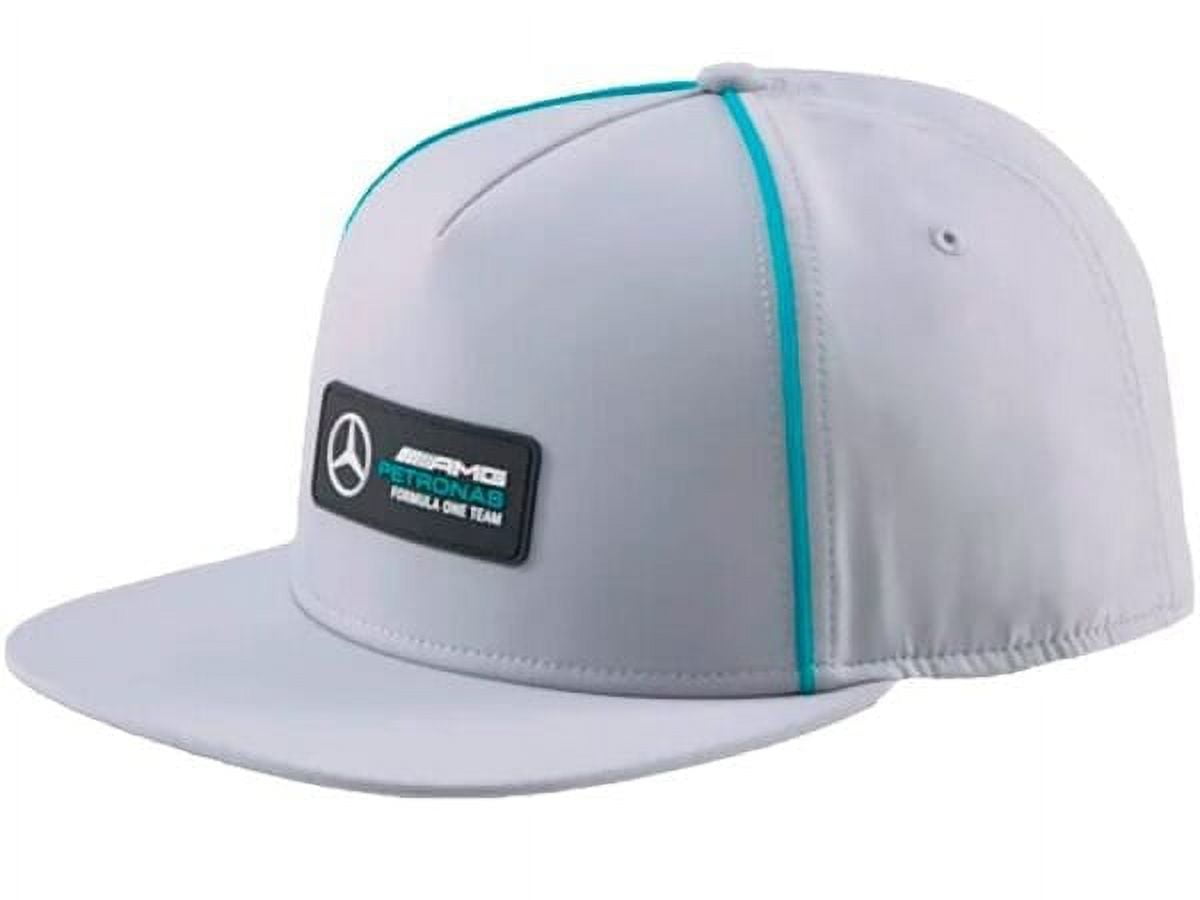 Mercedes Benz AMG Petronas F1 Puma Flat Brim Hat - Silver/Green ...