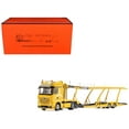 Mercedes-Benz Actros Auto Transporter Yellow 1/64 Diecast Model by GCD ...