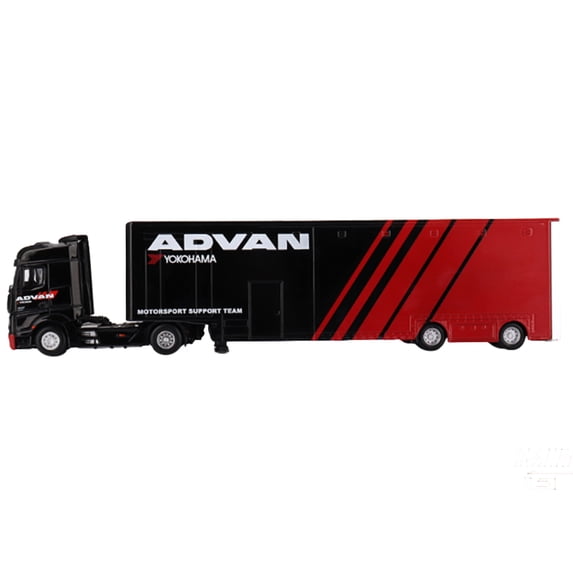 Mercedes-Benz Actros with Racing Transporter Red and Black "ADVAN" 1/64 ...