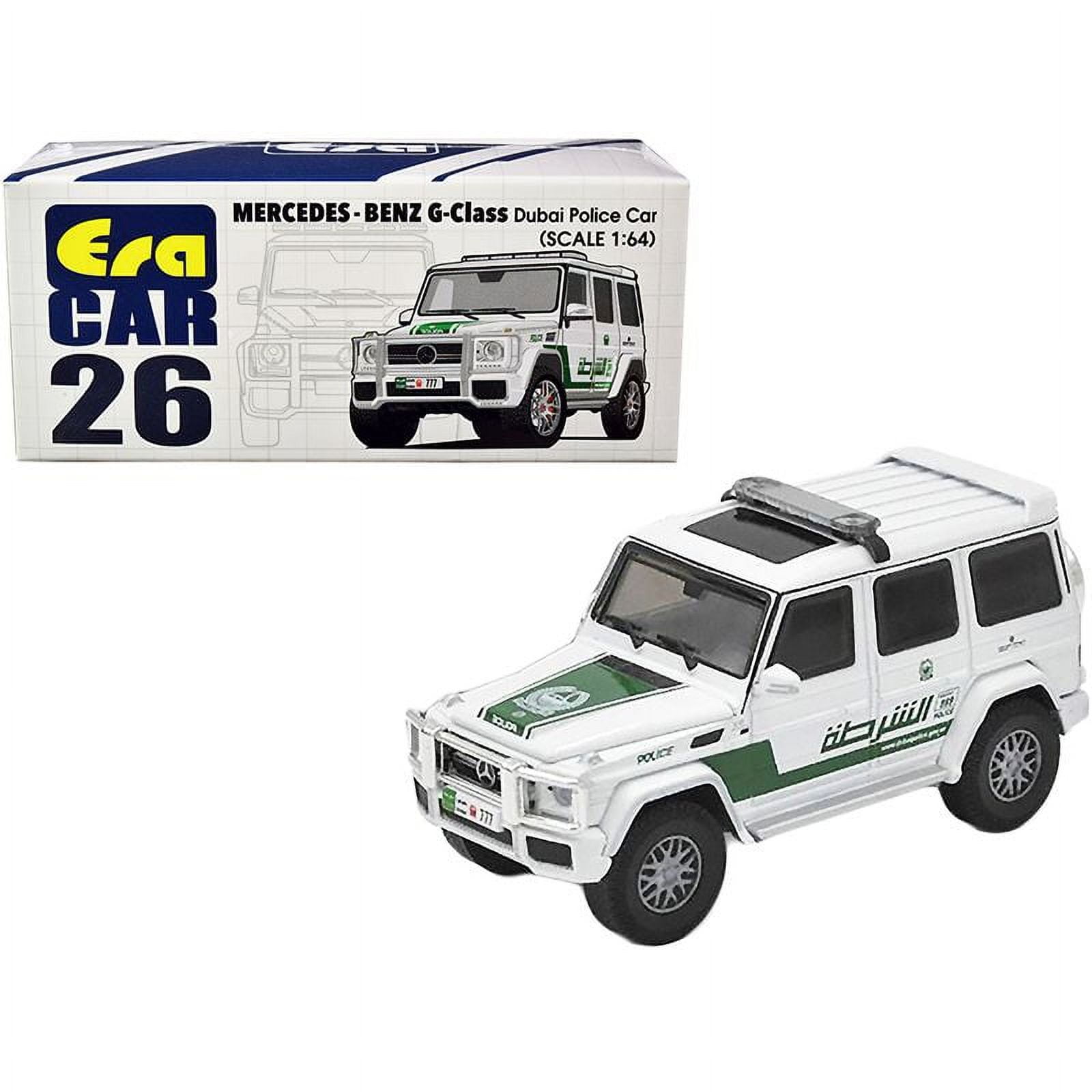 Mercedes Benz G-Class Dubai Police Car White and Green 1/64 Diecast ...