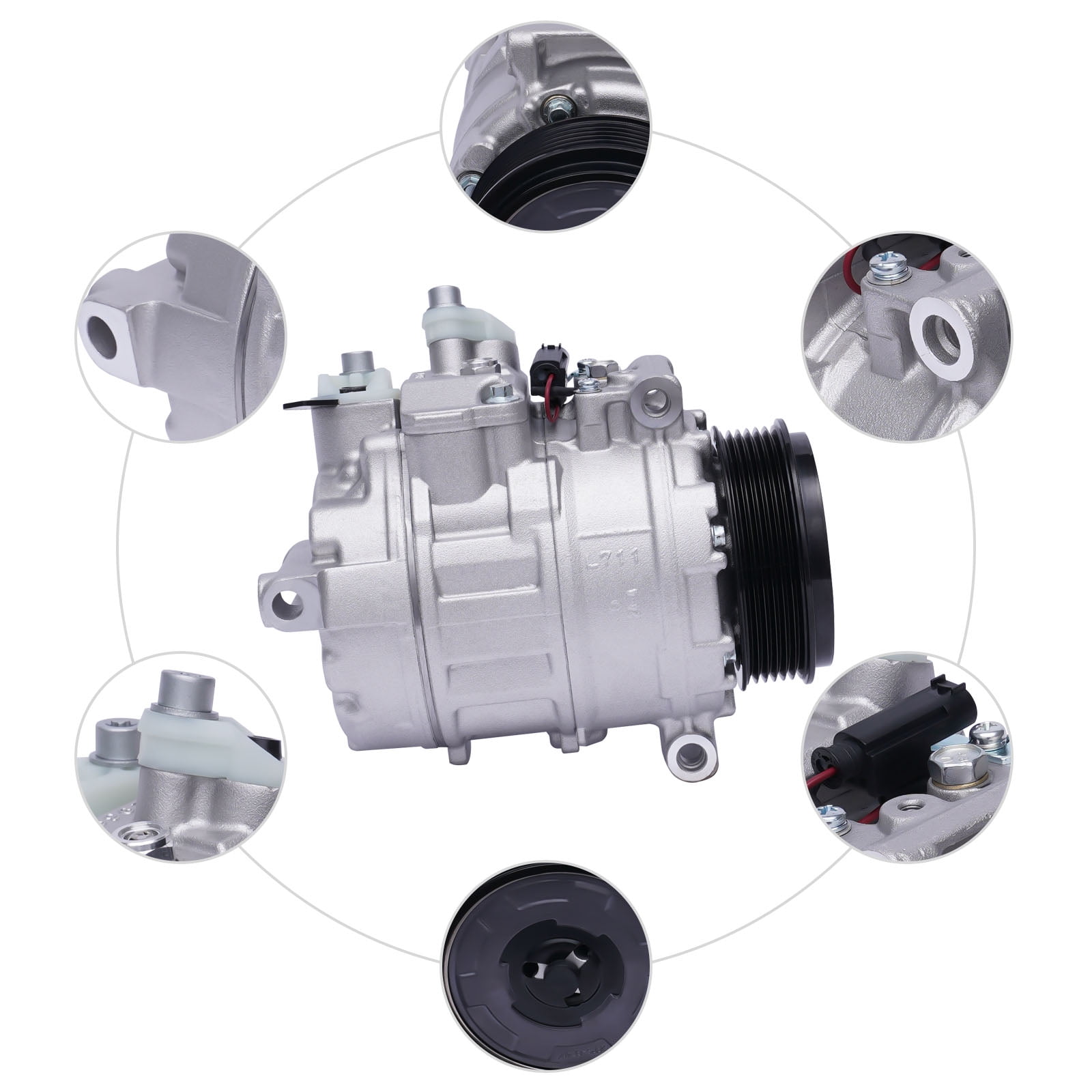 Mercedes-Benz GL ML320 350 450 A/C Compressor, PAG 46 Oil, 7SEU17C Type ...
