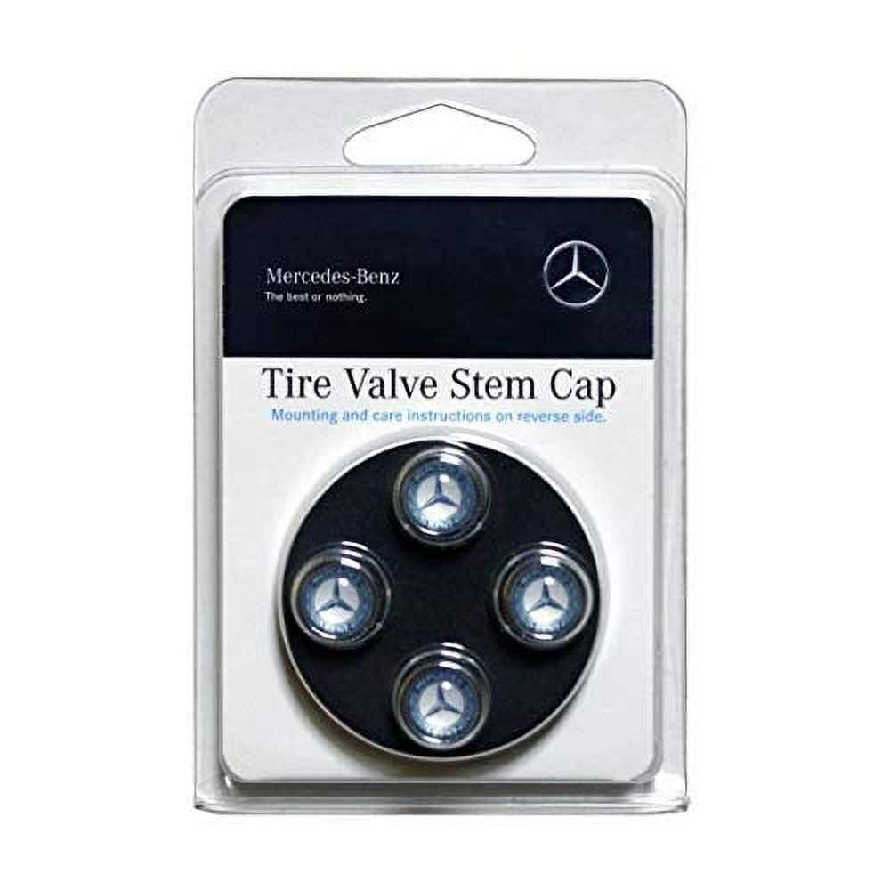 Mercedes Benz Genuine Q-6-40-8131 - Valve STEM CAPS, Blue Laurel Wreath ...