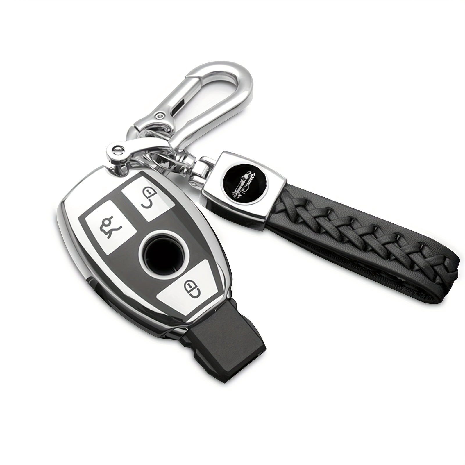 Mercedes-Benz Key Case with Woven Chain Protector - Soft TPU Scratch ...