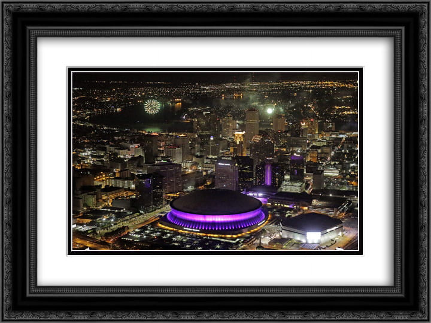 Mercedes Benz Superdome 2x Matted 24x18 Black Ornate Framed Art Print ...