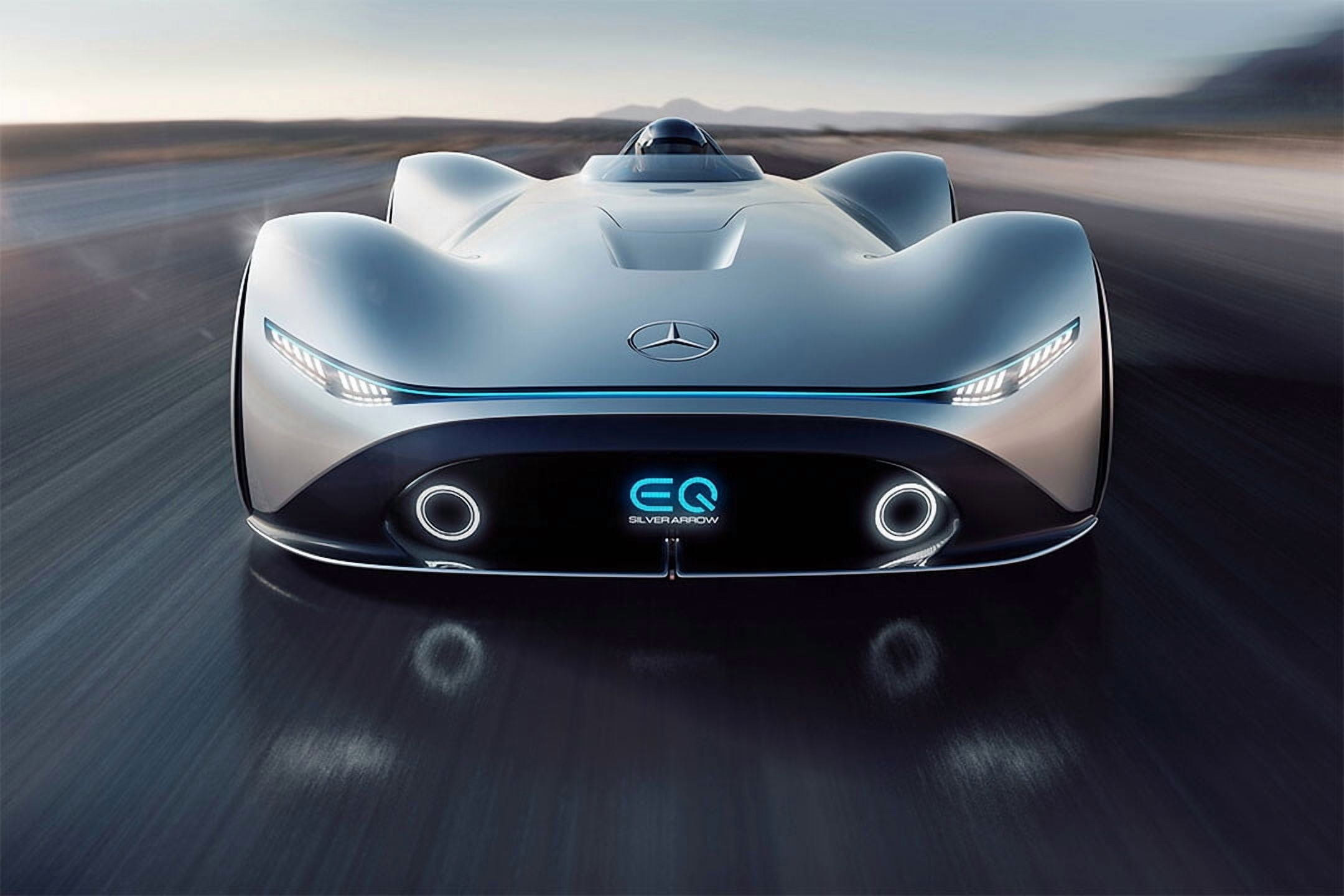 Mercedes-Benz Vision EQ Silver Arrow Luxury Car Wall Art Home - 24x36 ...