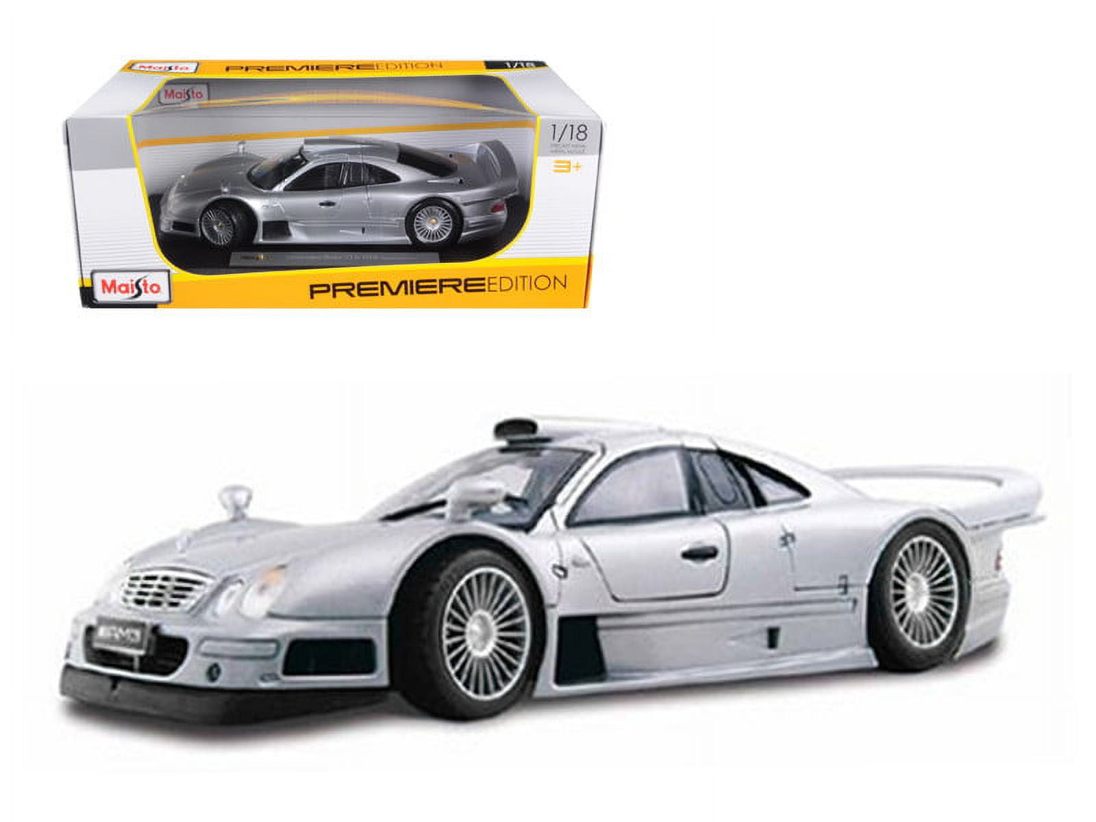 Maisto Mercedes CLK GTR Street Silver 1/18 Diecast Model Toy Car with ...