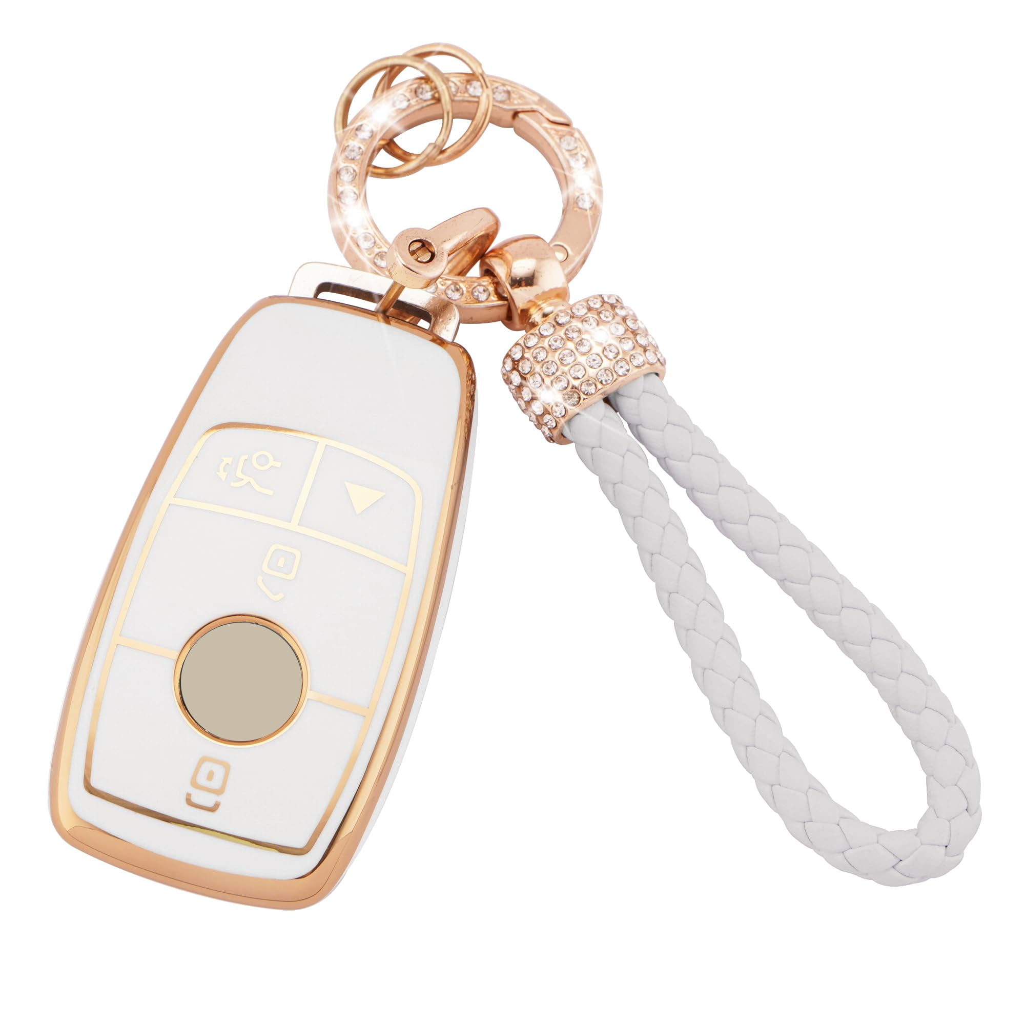 for Mercedes Key Fob Cover, 4 Buttons Soft TPU Key Fob Protector with ...