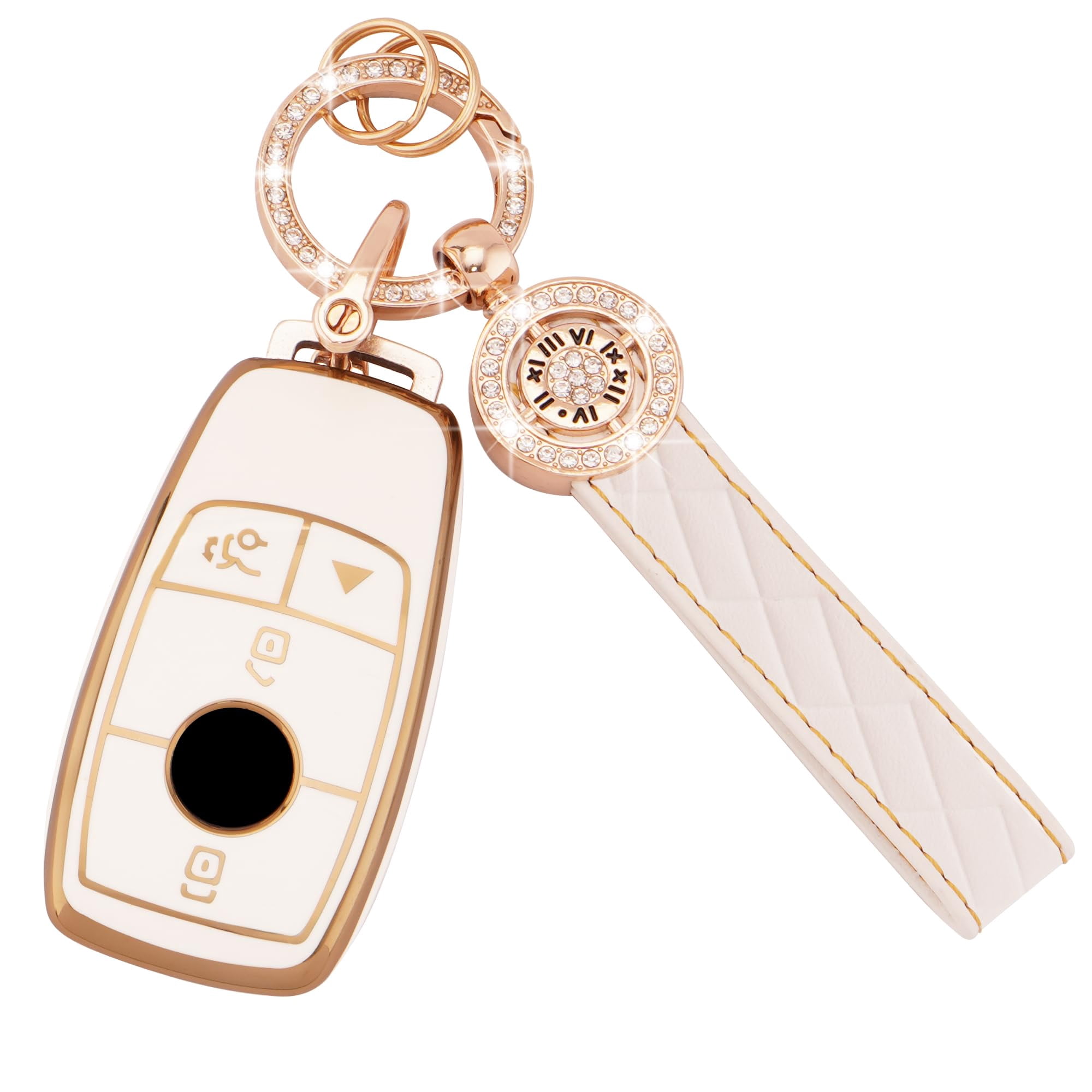 for Mercedes Key Fob Cover, 4 Buttons Soft TPU Key Fob Protector with ...