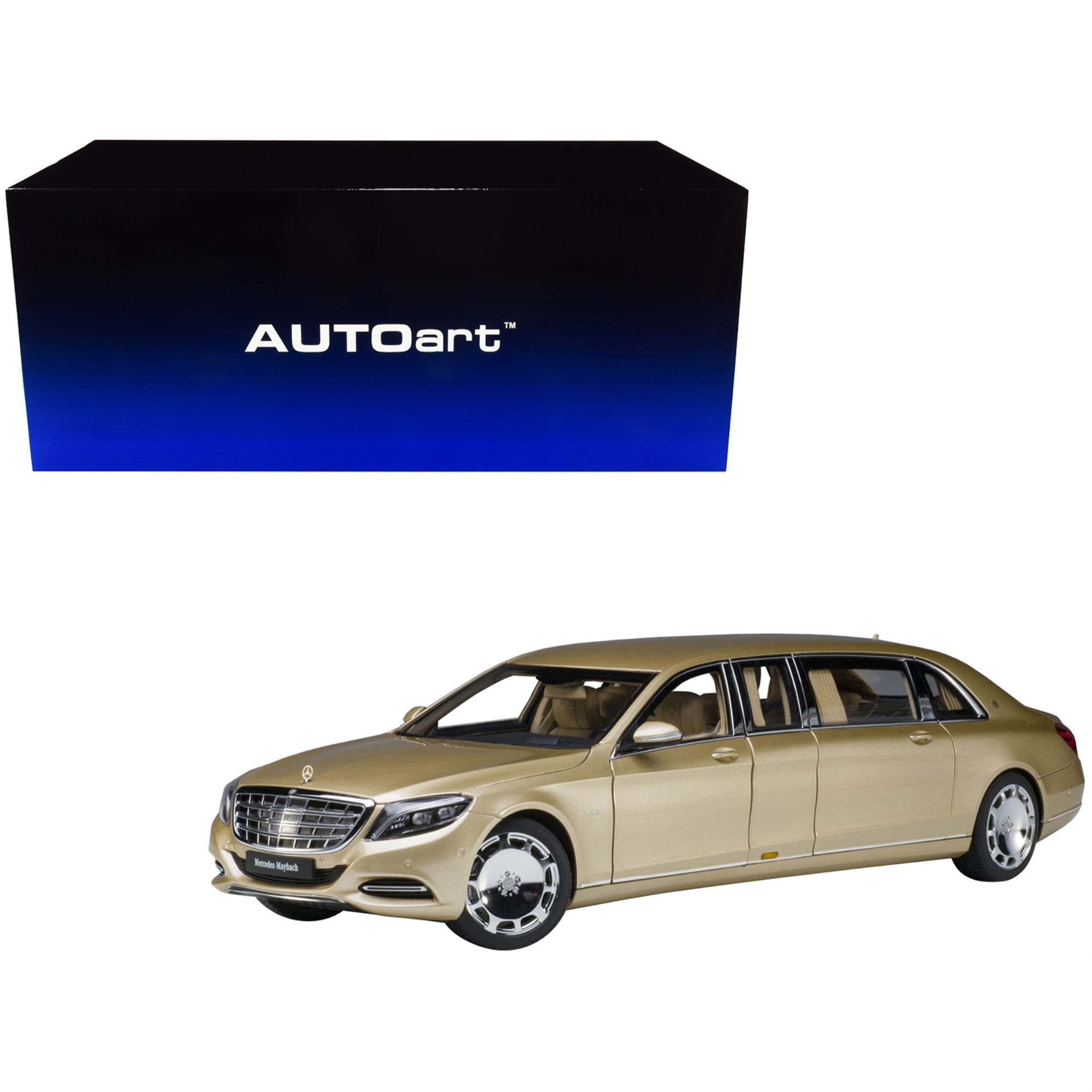 Mercedes Maybach S 600 Pullman Gold 118 Model Car by Nepal | Ubuy