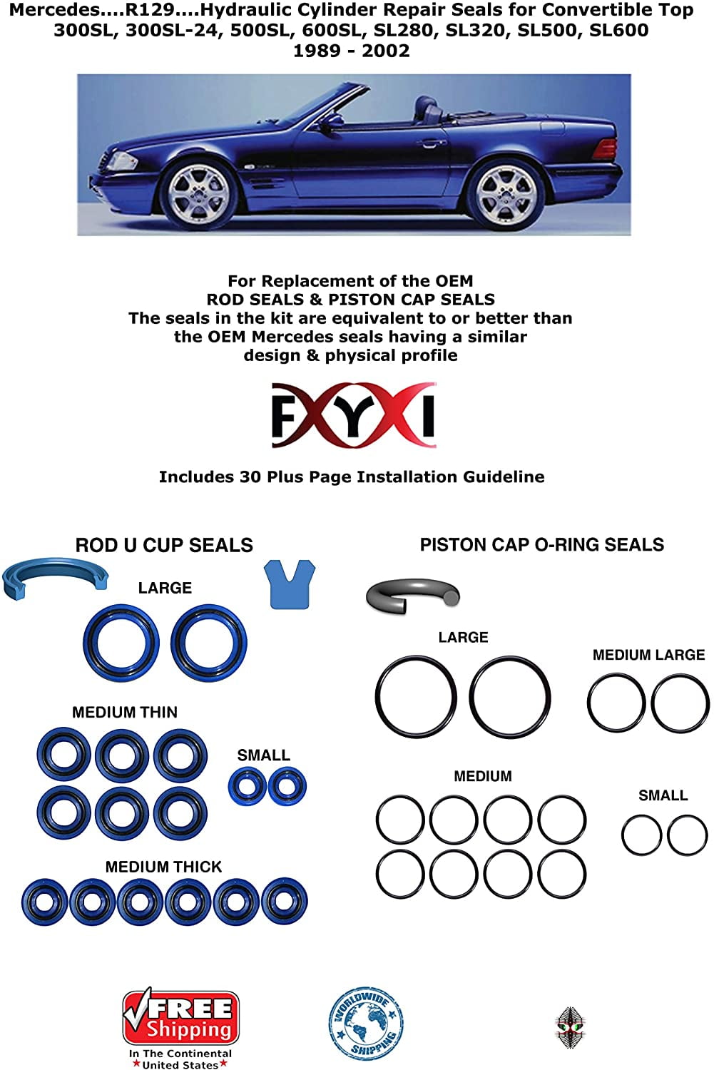 Mercedes SL500 SL320 500SL Convertible Top Hydraulic Cylinder Repair ...