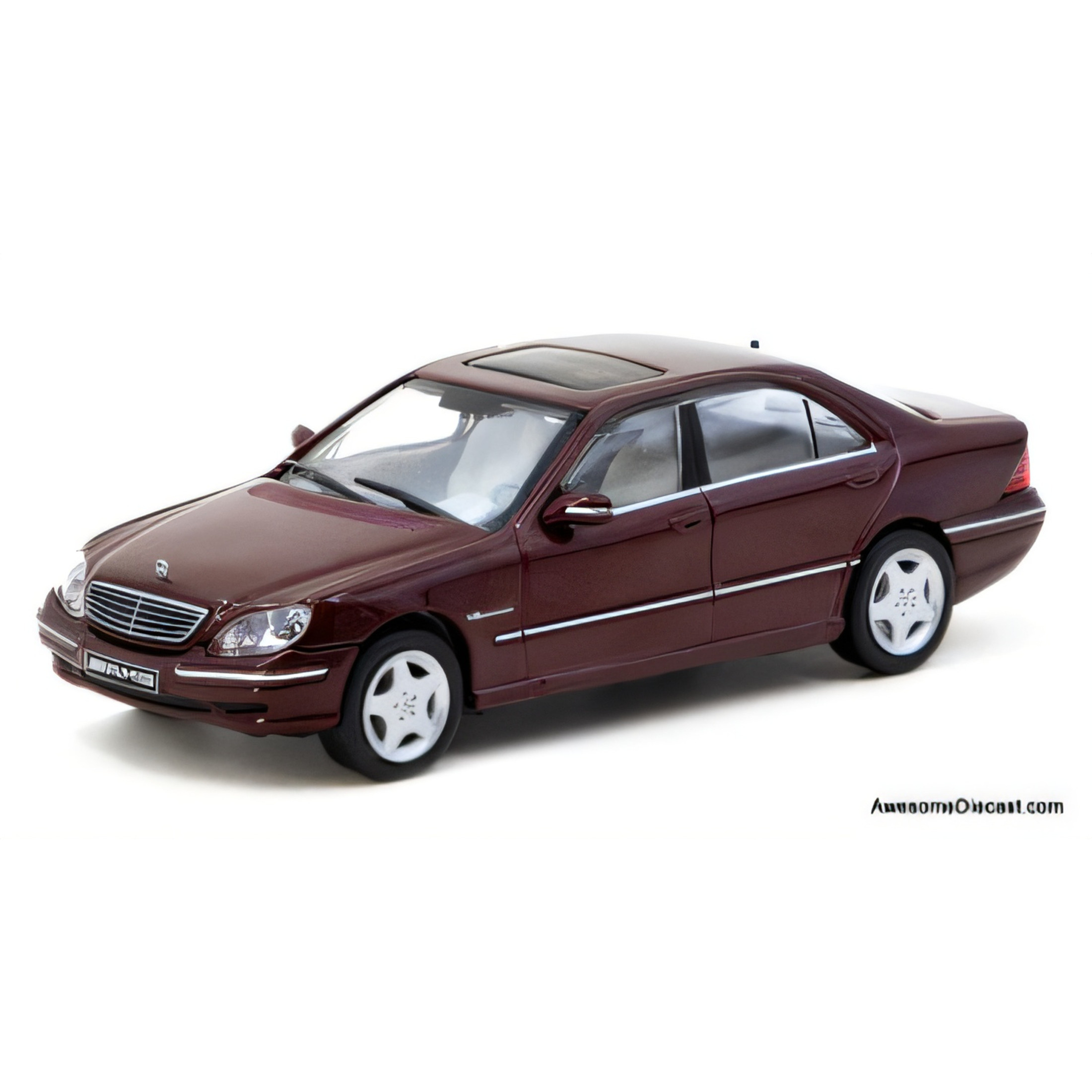 Mercedes-benz S 55 Amg, Bordeaux Red Metallic 1:64 Diecast Model Car by ...