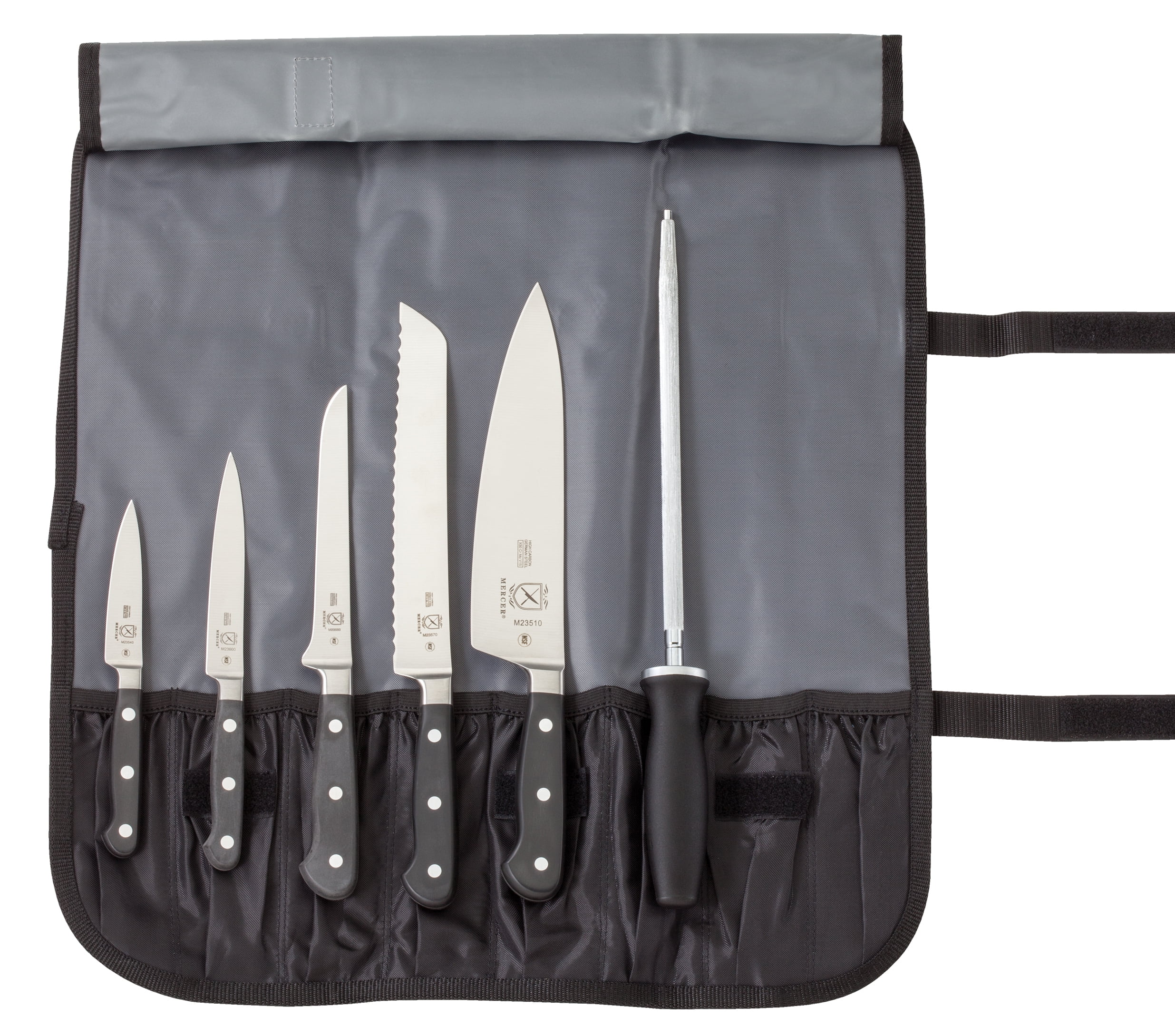 Mercer Culinary Renaissance 7-Piece Forged Knife Set in Knife Roll ...