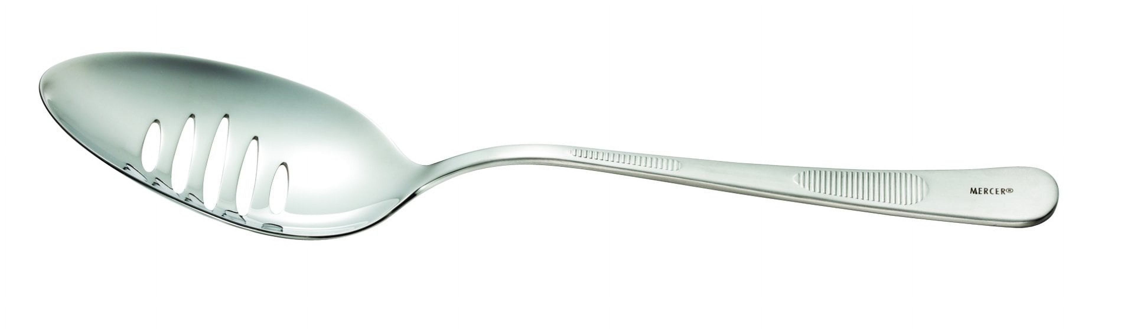 Mercer Culinary 9" Stainless Steel Plating Slotted Spoon - Walmart.com