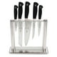 Mercer Culinary Genesis 6-Piece Forged Knife Block Set, Tempered Glass ...