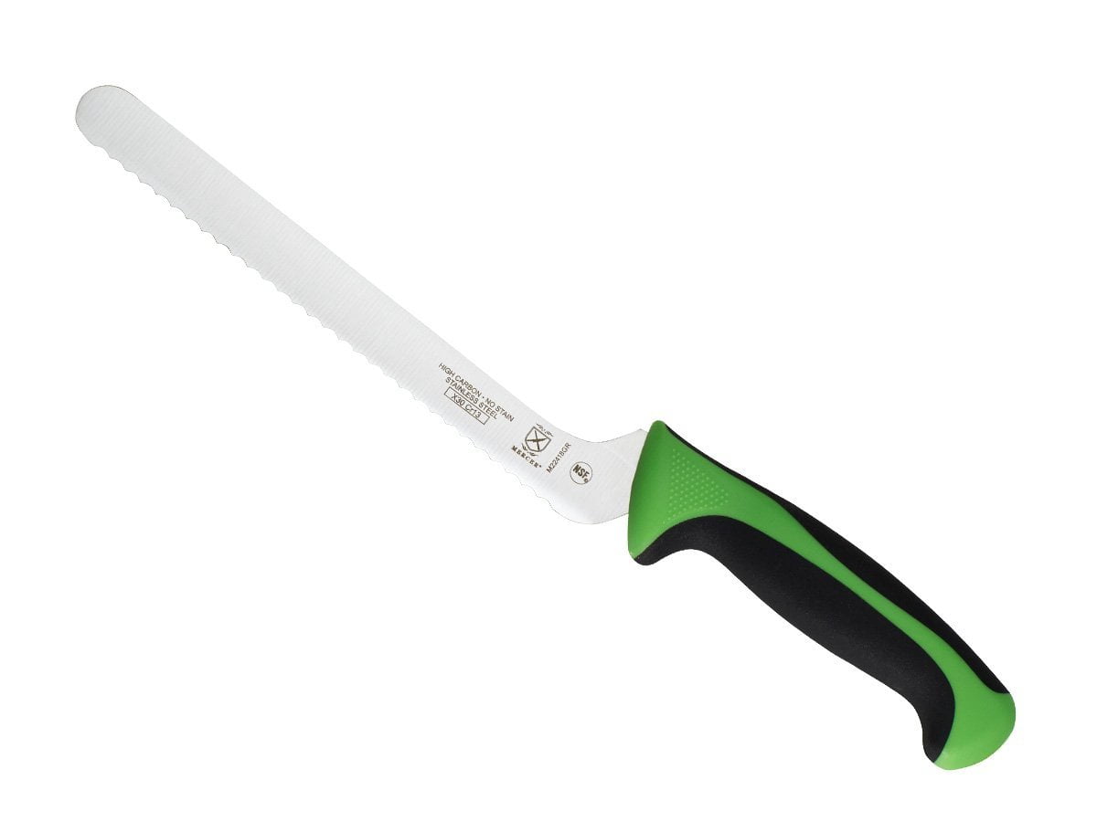 Mercer Culinary Millennia Colors 8-Inch Offset Wavy Edge Bread Knife ...