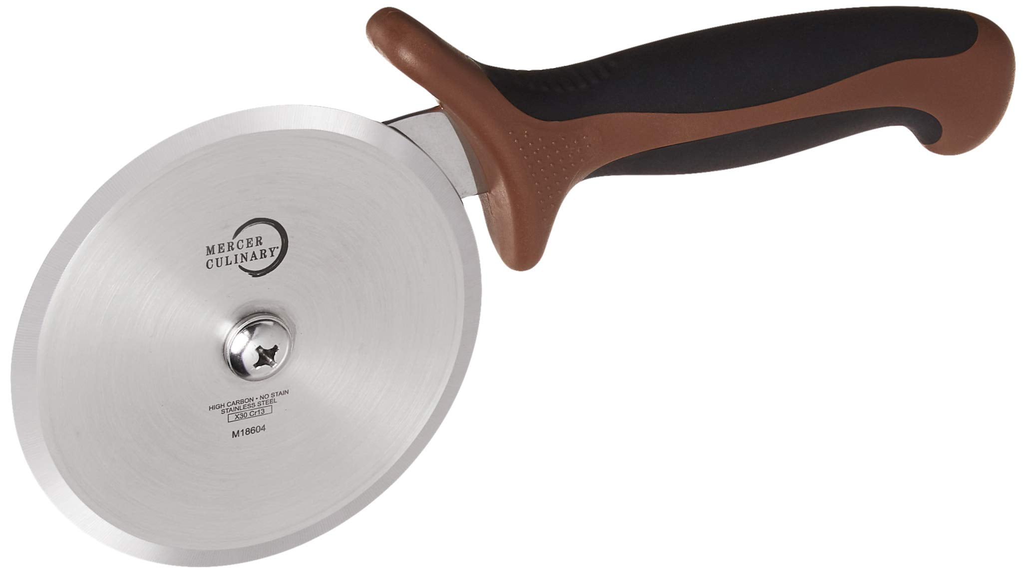 Mercer Culinary Millennia Pizza Cutter with Brown Handle, 4 Inch Wheel ...