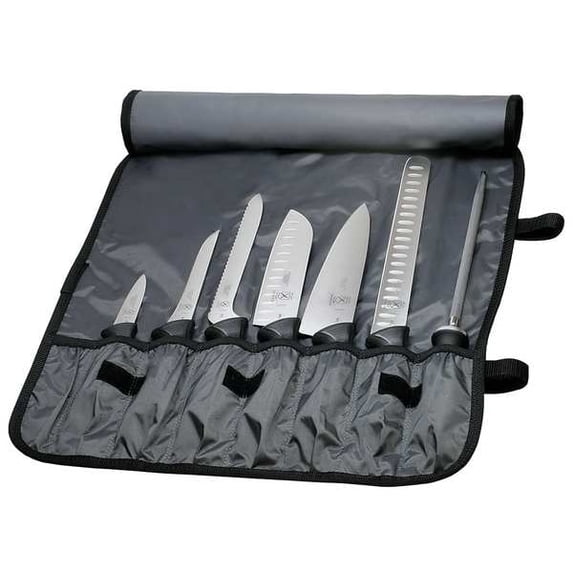 Mercer Culinary, Knife Set, Millennia Steel 8-Piece, Black Handles ...