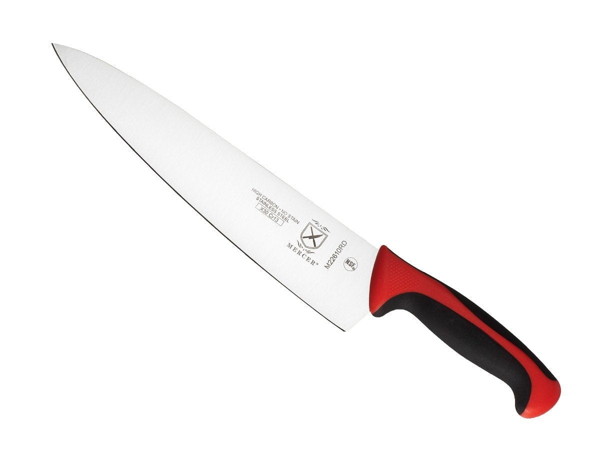 Mercer Culinary Red Millennia Colors Handle, 10" Chef's Knife - Walmart ...