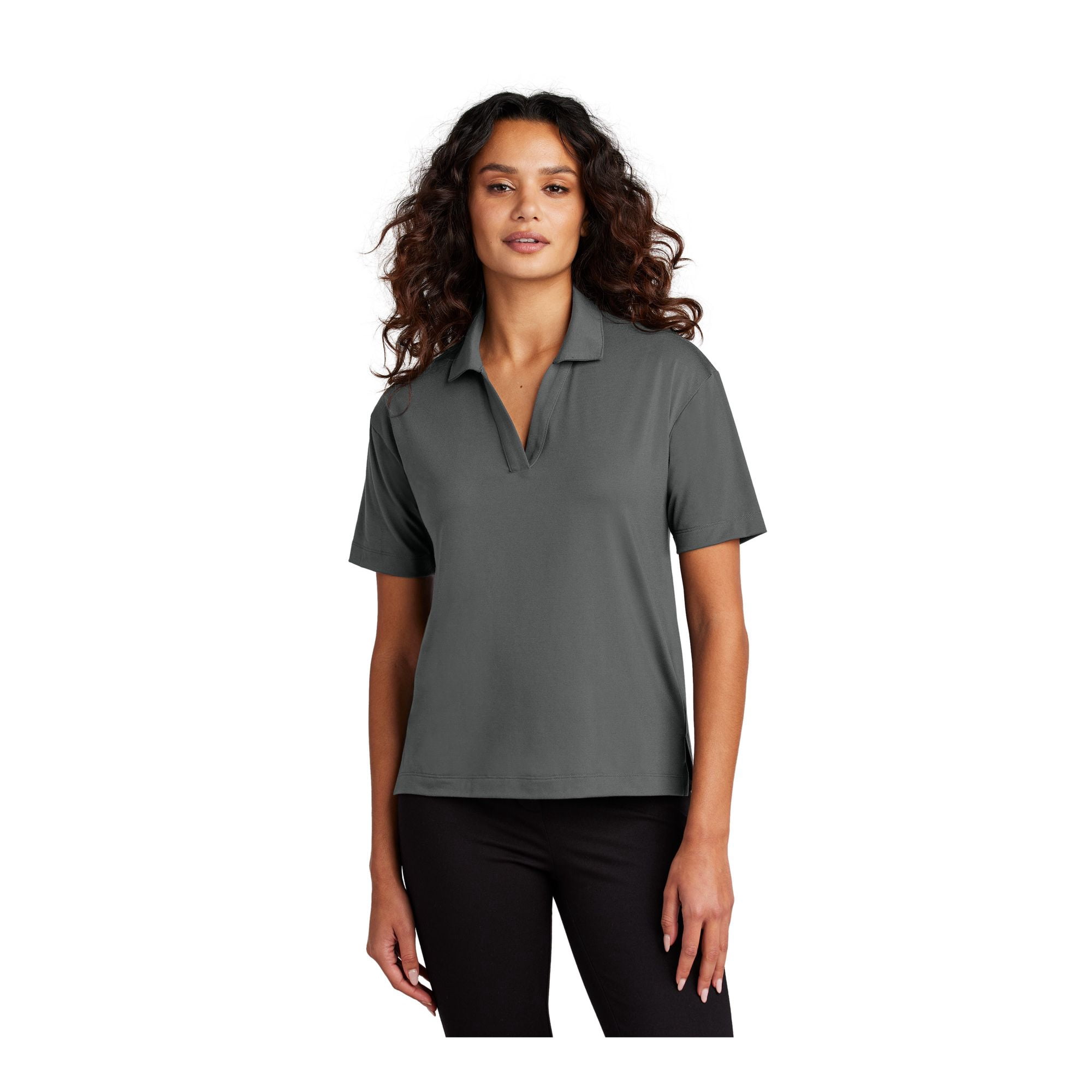 MERCER+METTLE Women's Stretch Jersey Polo | Short Sleeve Work Polo for ...