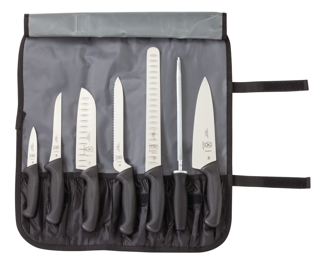 Free Shipping! Mercer Culinary Millennia Steel 8-Piece Knife Roll Set ...