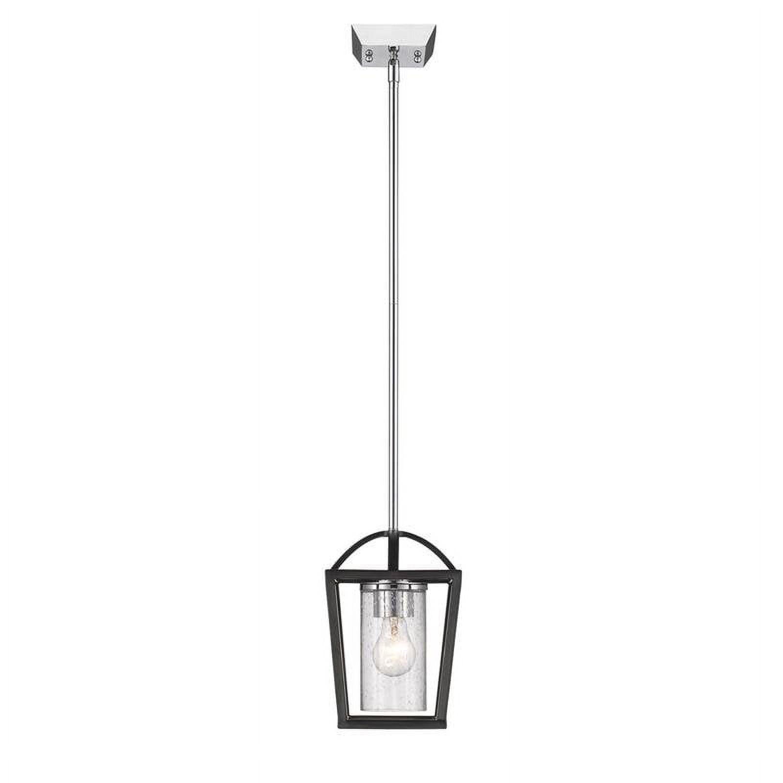 Mercer Mini Pendant in Black with Seeded Glass - Walmart.com