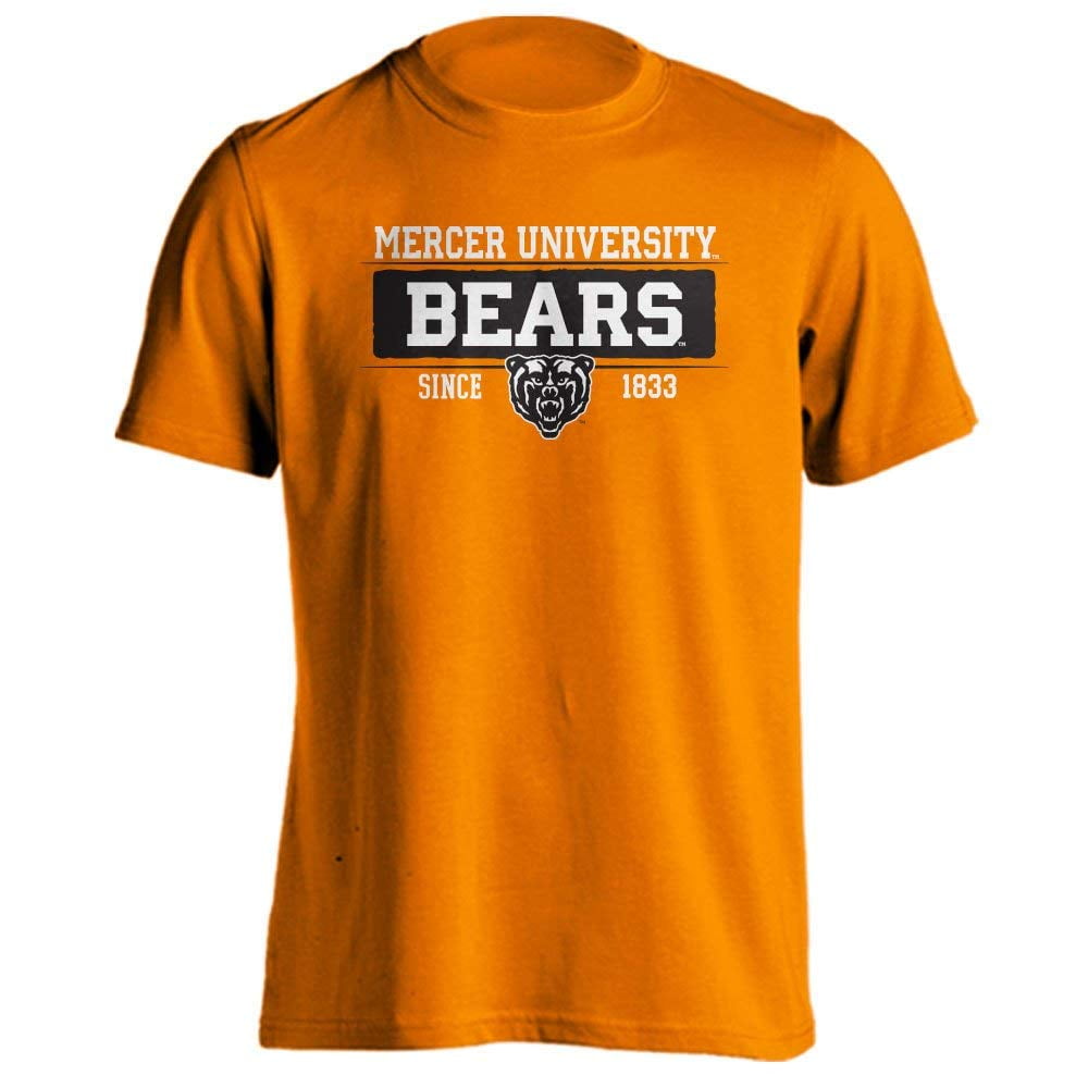 Mercer University Bears MU Bar Mascot Since 1833 Short Sleeve T-Shirt ...