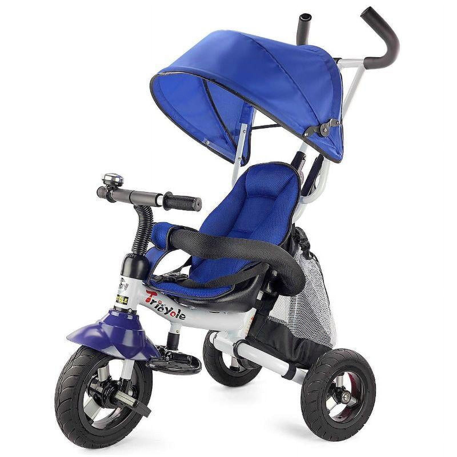 6-In-1 Foldable Kids Baby Tricycle Stroller, Detachable Learning to ...