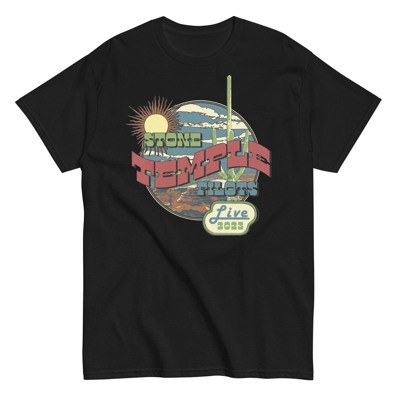 MerchMoment Stone Temple Pilots - Live T-Shirt T-Shirt Black New ...