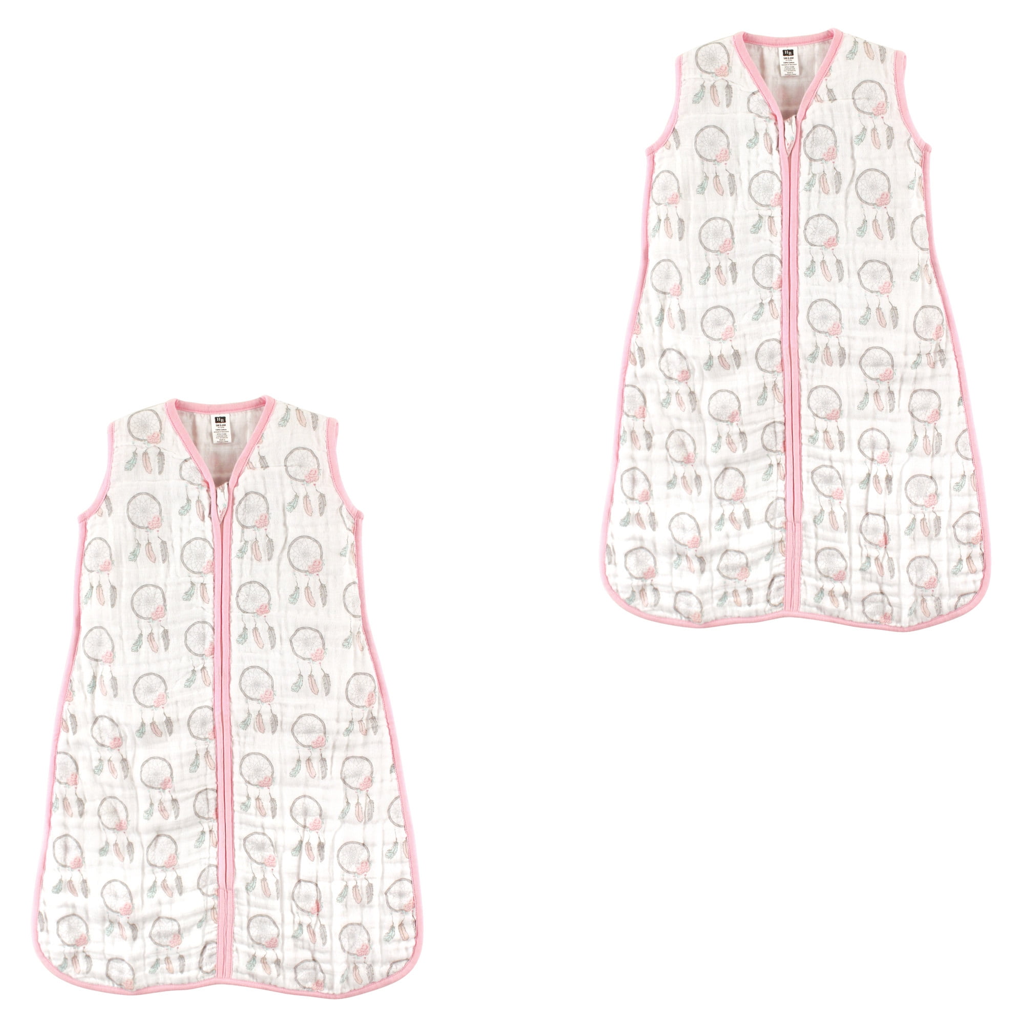 Hudson Baby Boy and Girl Muslin Sleeping Bag 2 Pack, Dream Catchers, 12 ...