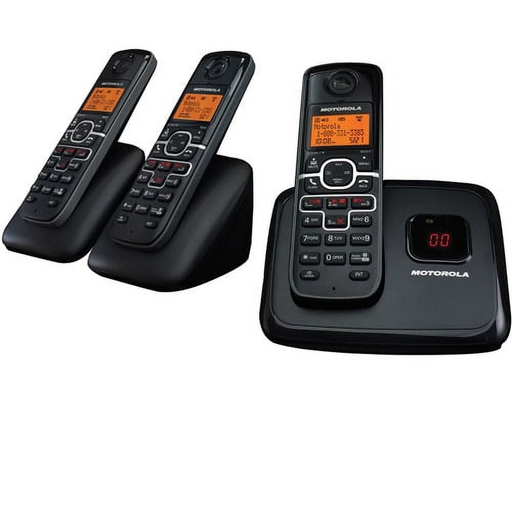 Motorola DECT 6.0 Enhanced Cordless Phone with 3 Handsets and Digital ...
