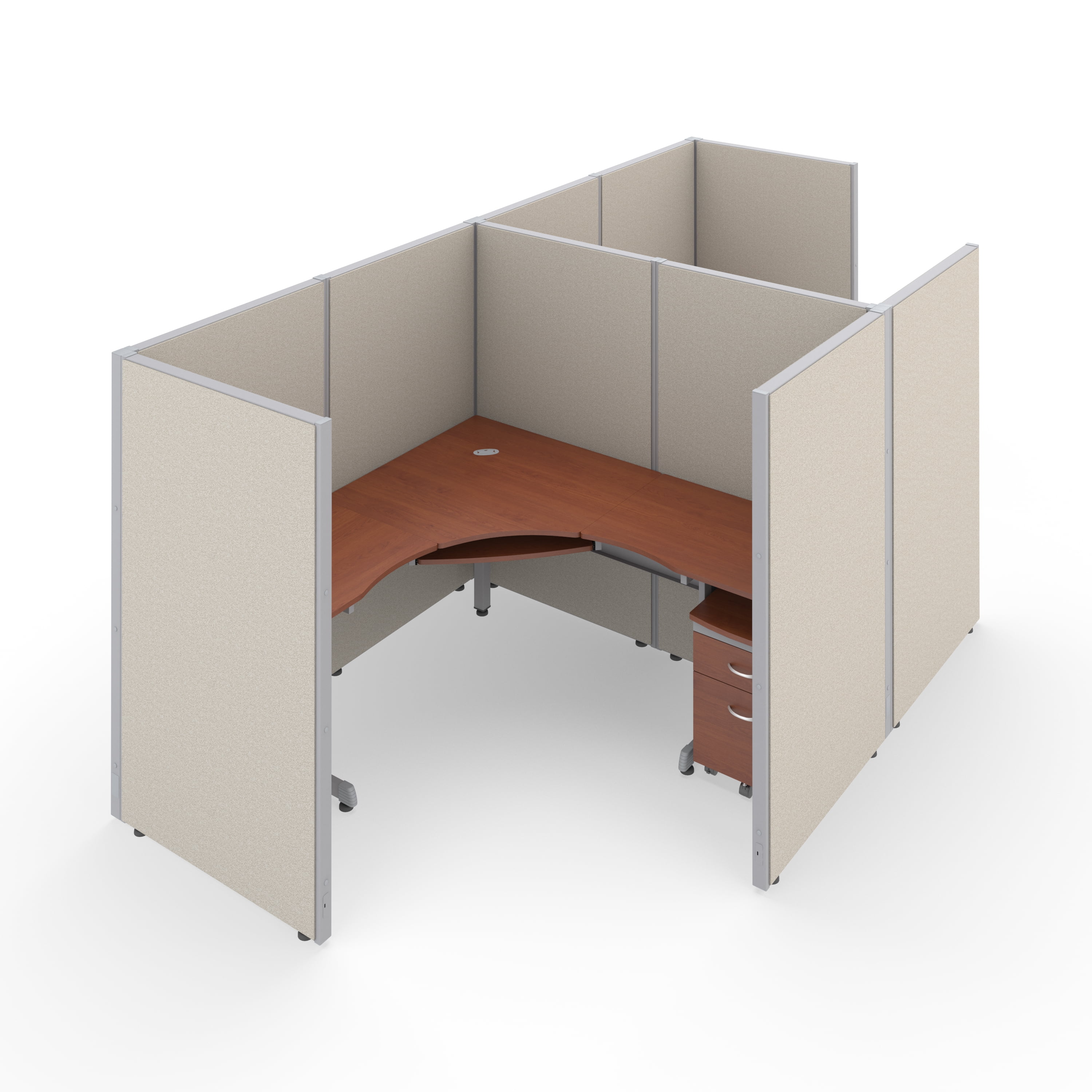 OFM Workstation Panel System 1x2 Configuration - Walmart.com