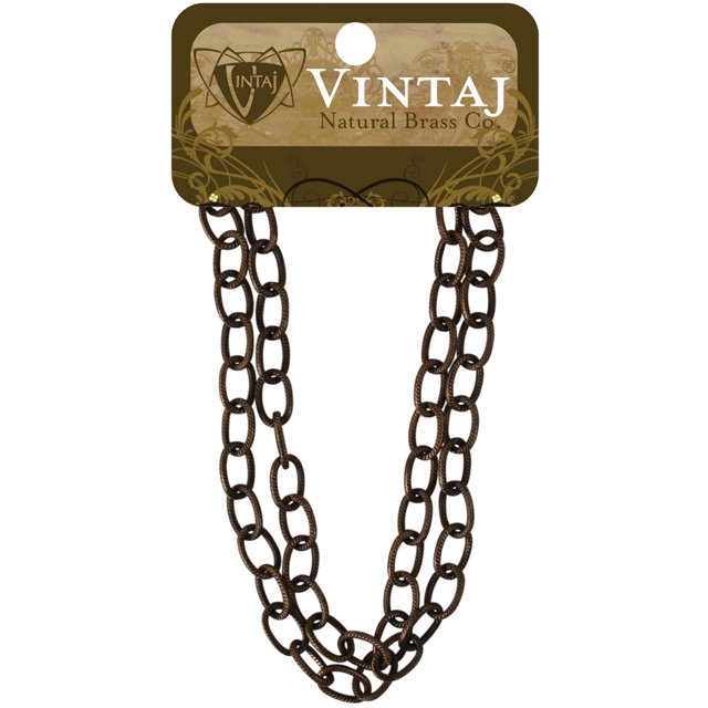 Vintaj Natural Brass Etched Cable Chain - Walmart.com