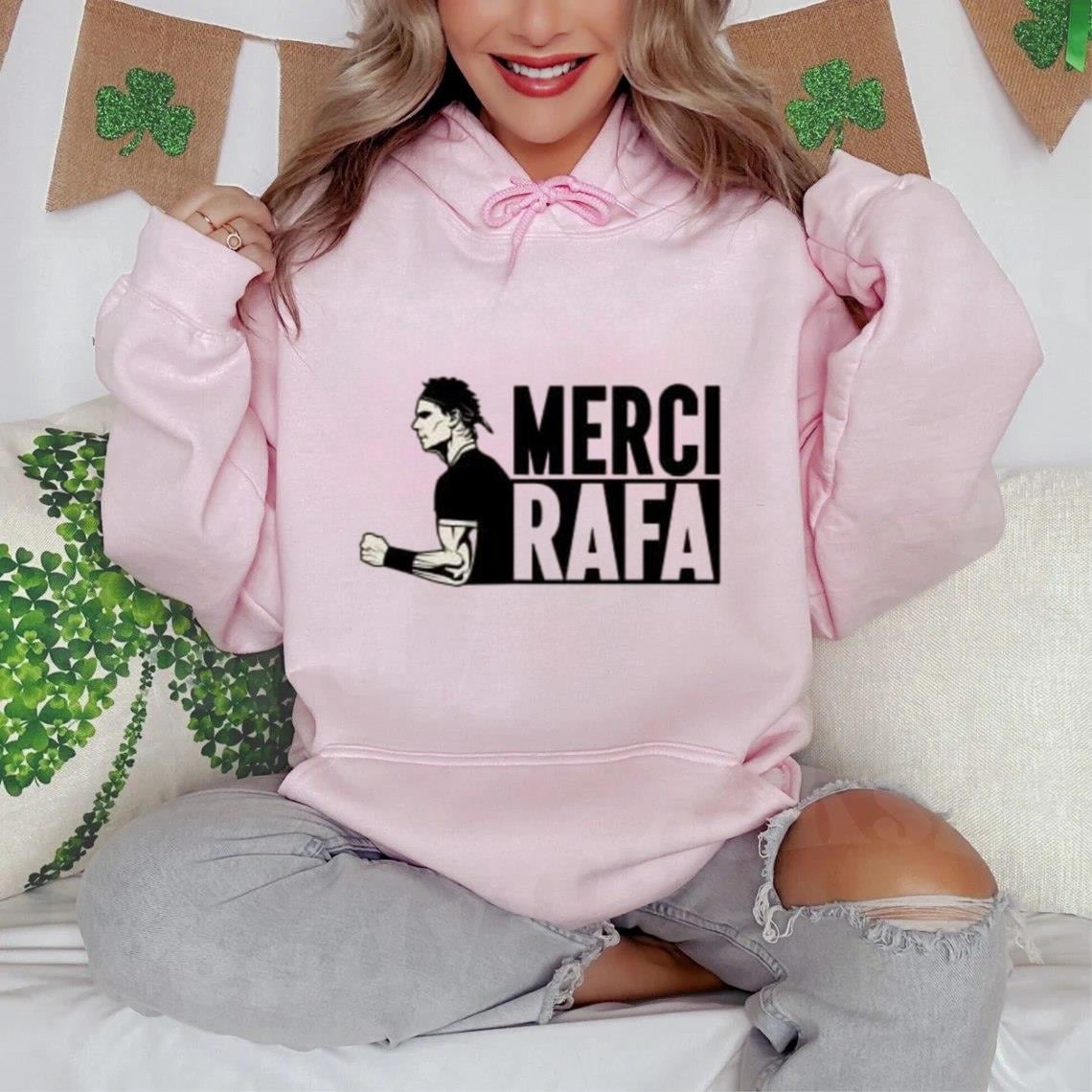 Merci Rafa 2025 Tennis Legend Tribute Rafael Nadal Farewell Fan Hoodie ...