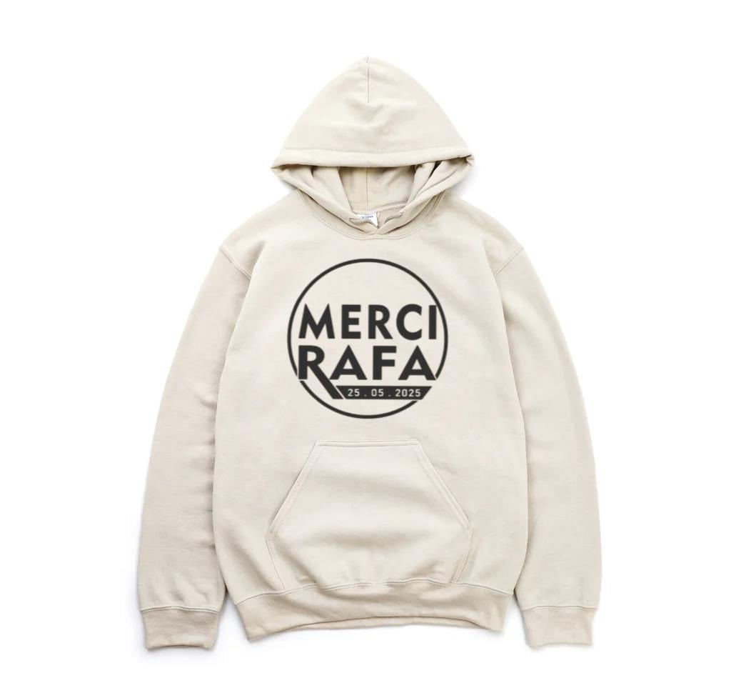 Merci Rafa Black Circle Tennis Tribute Nadal Farewell Fan Legend Hoodie ...