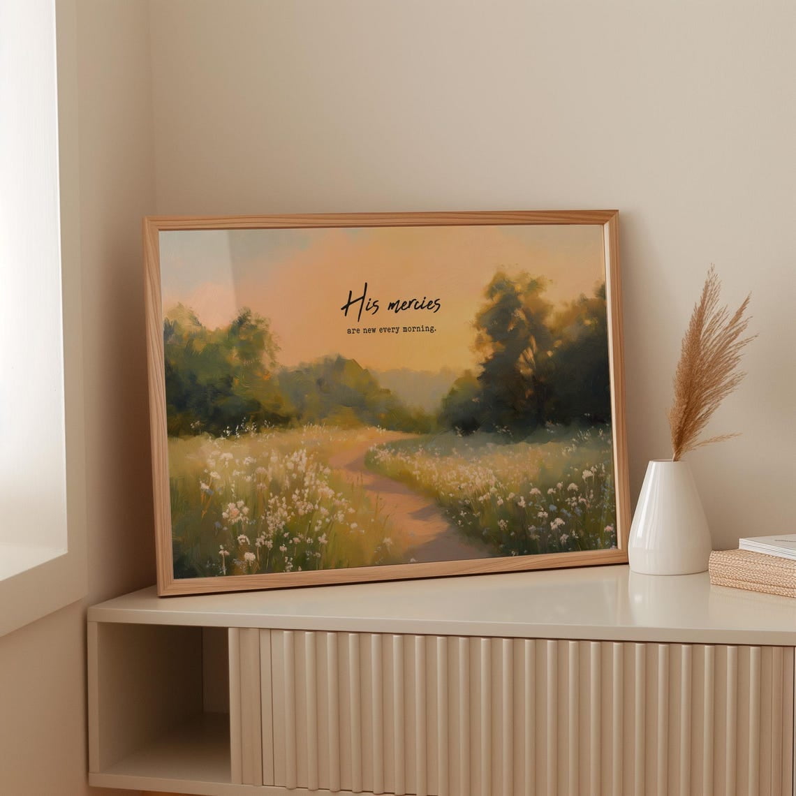 His Mercies Are New Every Morning Christian Art Bible Verse Wall Decor ...