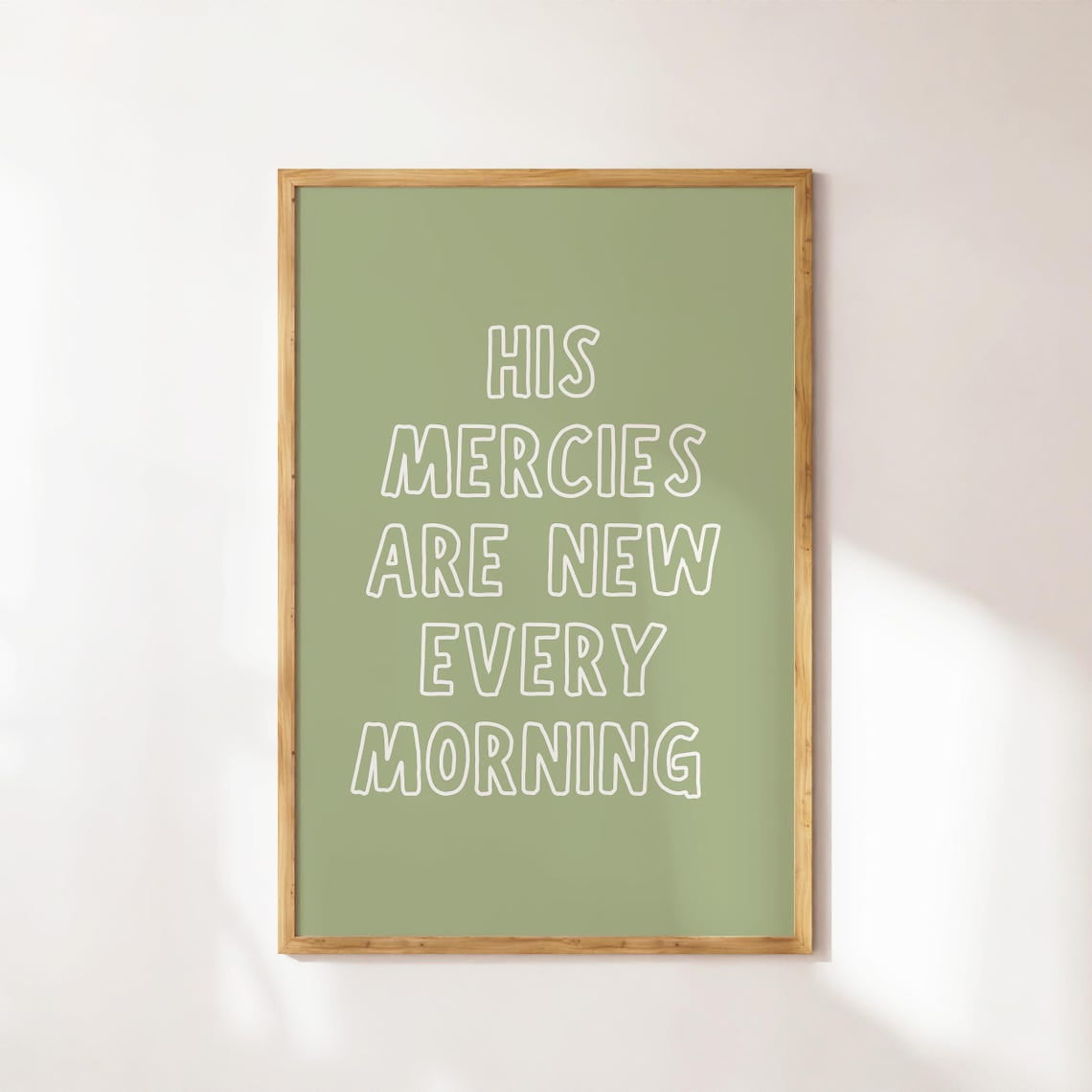 His Mercies Are New Every Morning, Christian Wall Art, Bible Verse Art ...