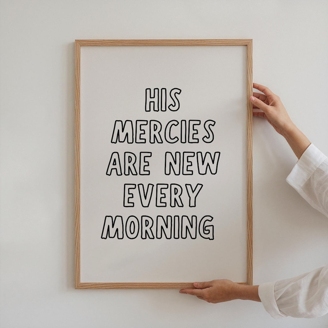 His Mercies Are New Every Morning, Christian Wall Art, Bible Verse Art ...