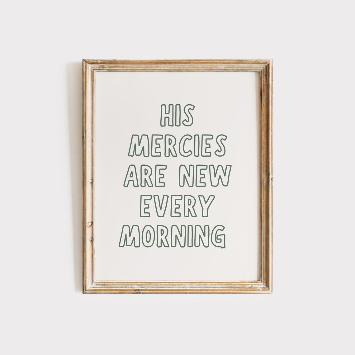 His Mercies Are New Every Morning, Christian Wall Art, Bible Verse Art ...