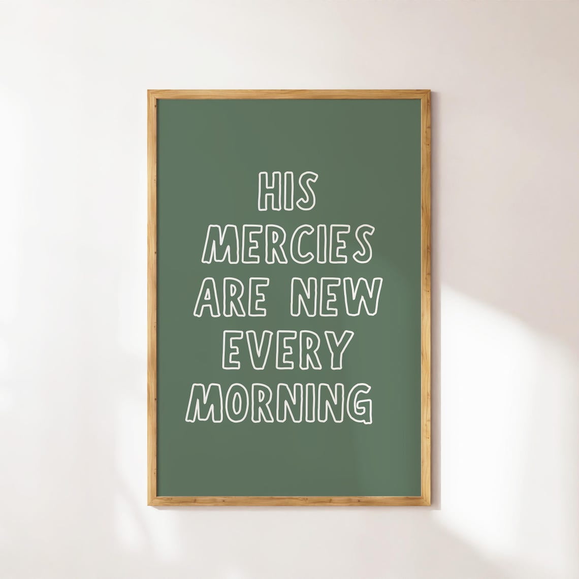 His Mercies Are New Every Morning, Christian Wall Art, Bible Verse Art ...