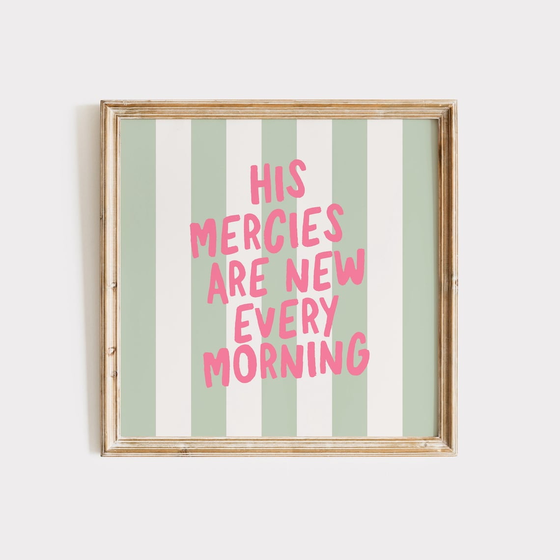 His Mercies Are New Every Morning, Christian Wall Art, Bible Verse Wall ...