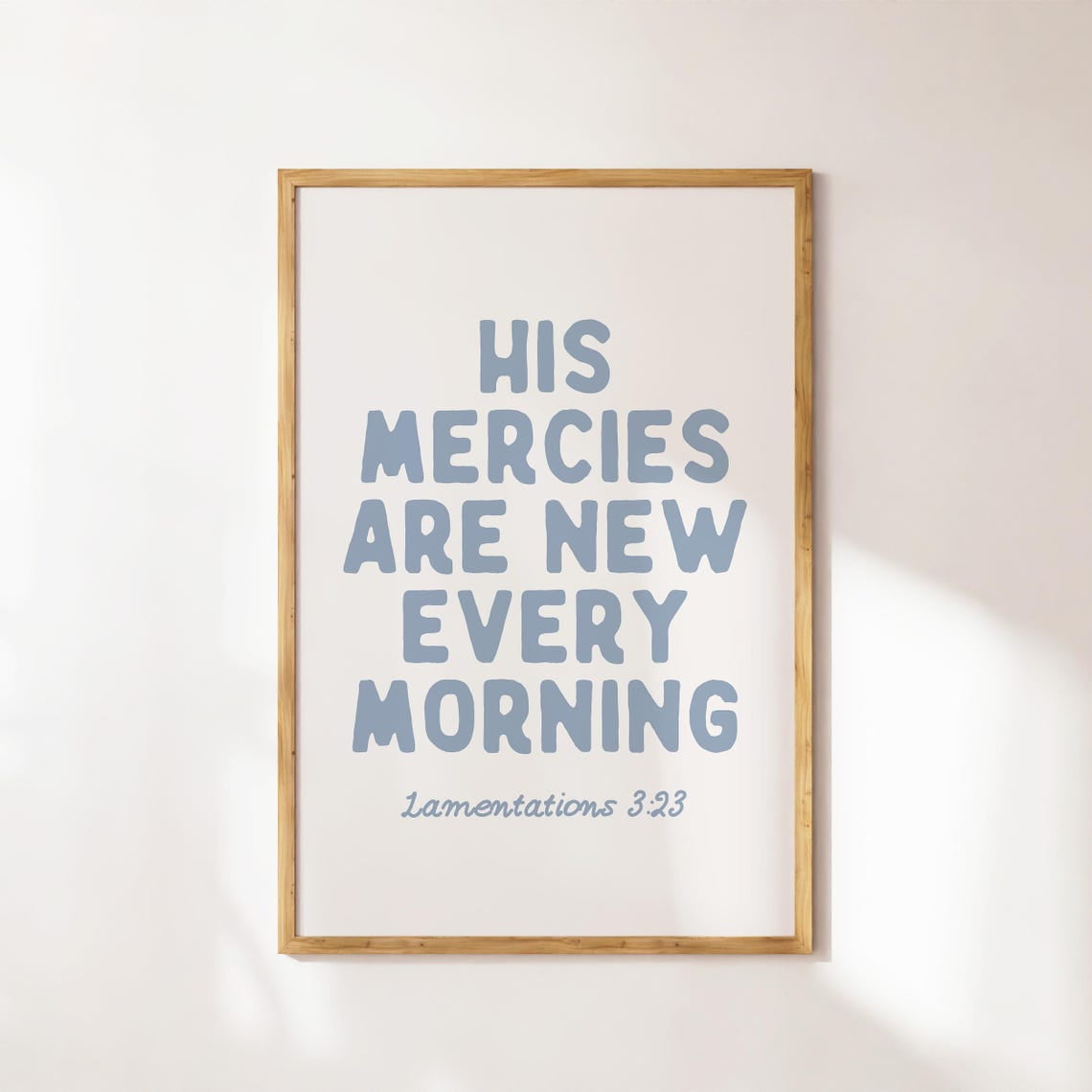His Mercies Are New Every Morning, Christian Wall Art, Bible Verse Wall ...