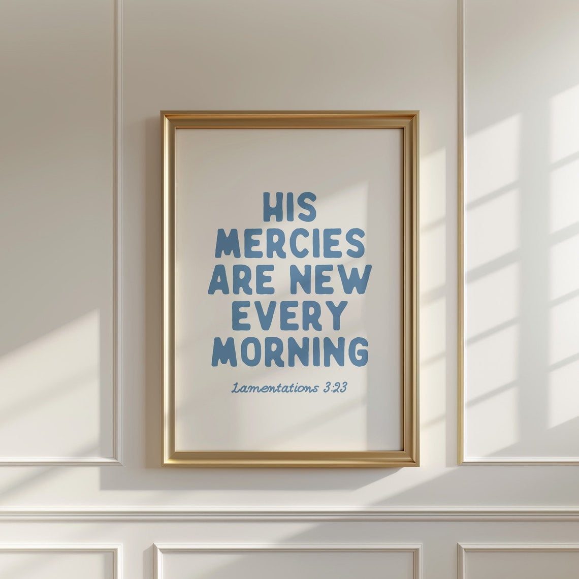 His Mercies Are New Every Morning, Christian Wall Art, Coastal ...