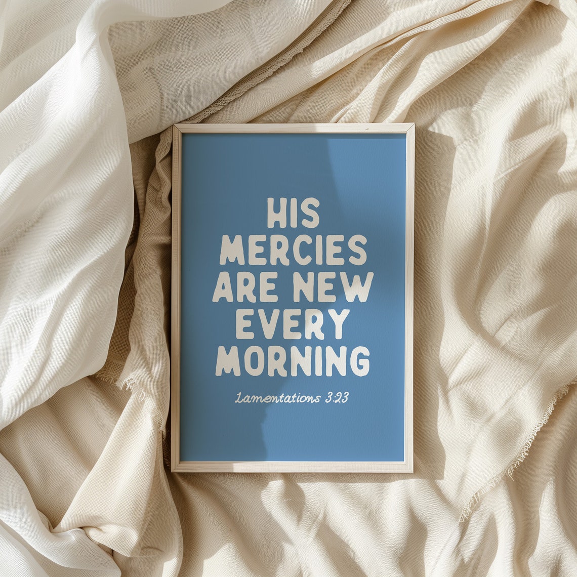 His Mercies Are New Every Morning, Christian Wall Art, Coastal ...
