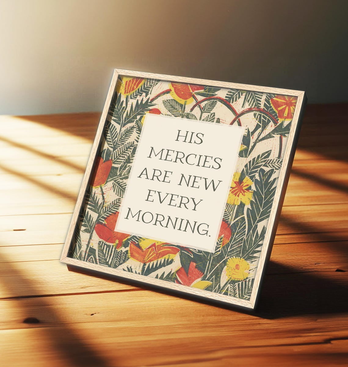 His Mercies Are New Every Morning, Christian Wall Art Square ...