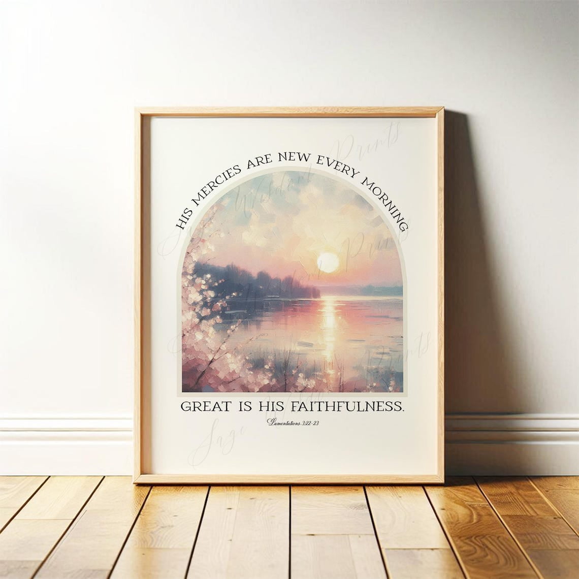 His Mercies are New Every Morning Lamentations 3 Print, Modern ...