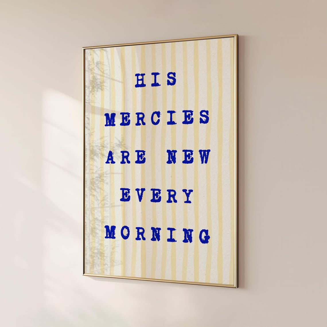 His Mercies Are New Every Morning Poster, Bible Verse Wall Art ...
