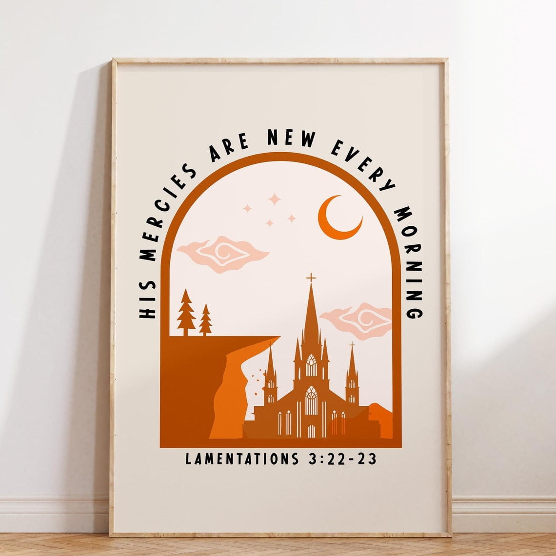 His Mercies Are New Every Morning Print, Christian Wall Art ...